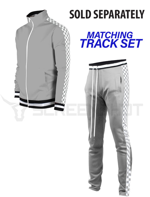 P11854 Checker Track Pants -SILVER – Screenshotbrand