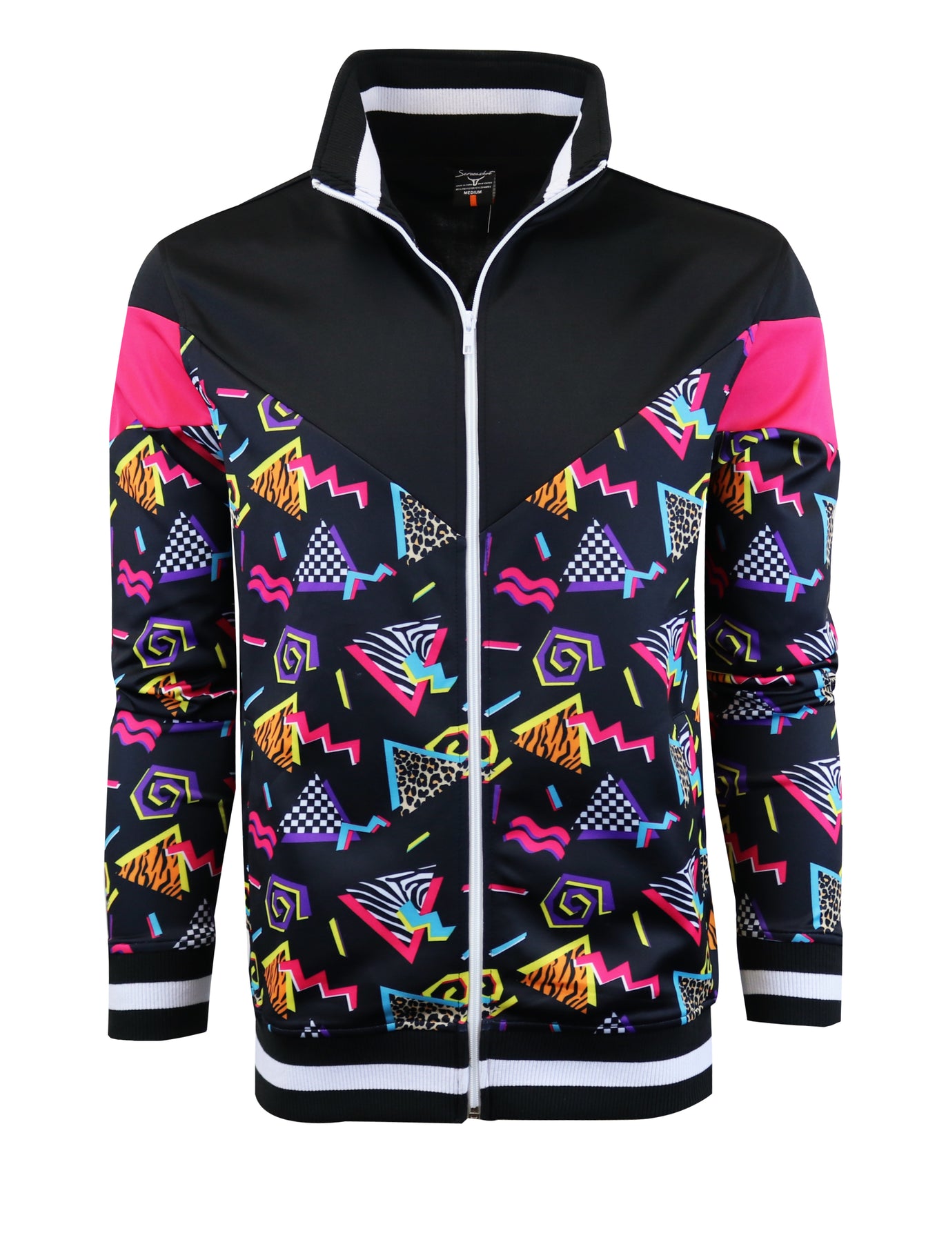 F11904-80'S RETRO PRINT TRACK JACKET – Screenshotbrand