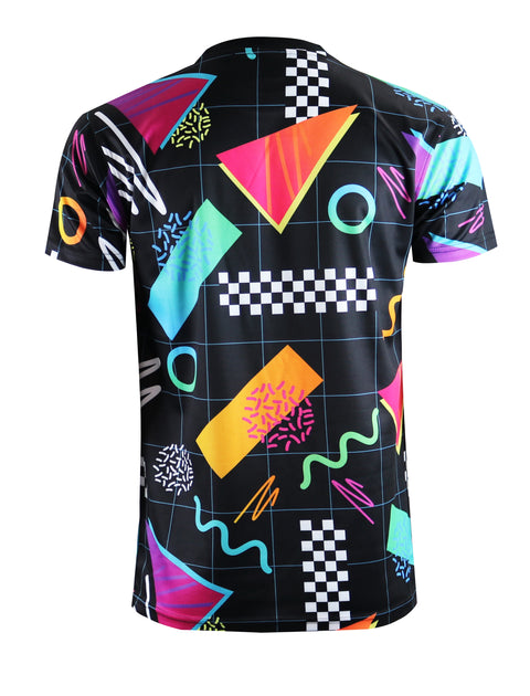 S11201 90'S RETRO PRINT TEE (BLACK/CROWN)) – Screenshotbrand